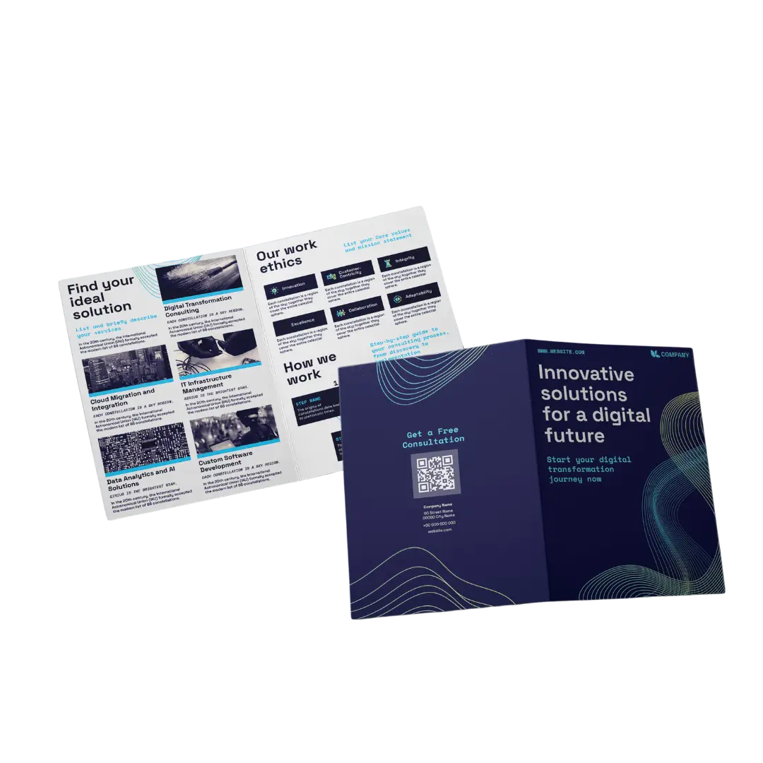 Flyer Size A4 To A5 Folding Glossy Lamination 170 gsm - 1000 Pcs خدمات ...